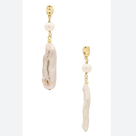 Anthropologie | Jewelry | New Anthropologie Shashi Dasha Long Pearl Earrings | Poshmark